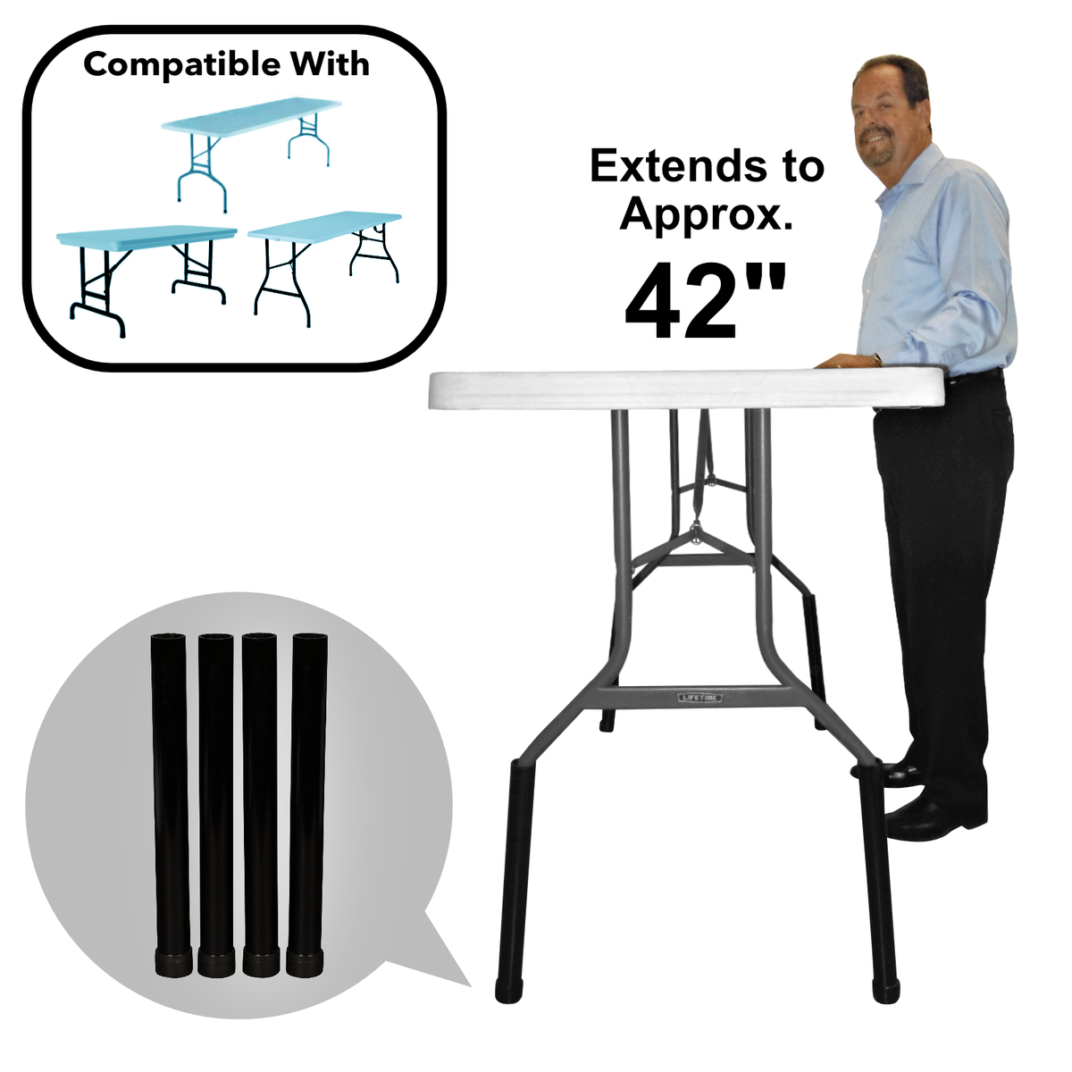 42" Table Leg Extender