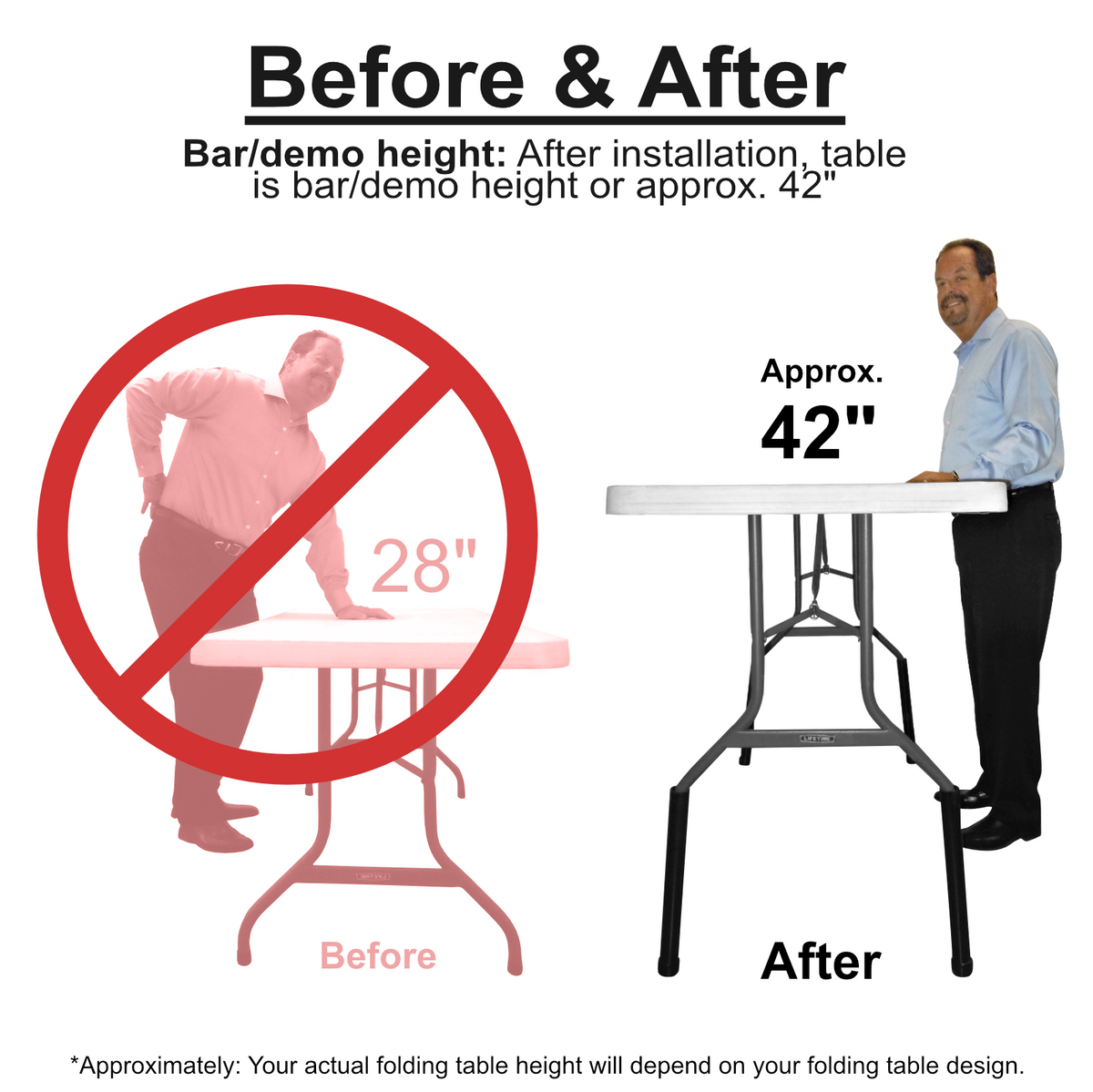 42" Table Leg Extender