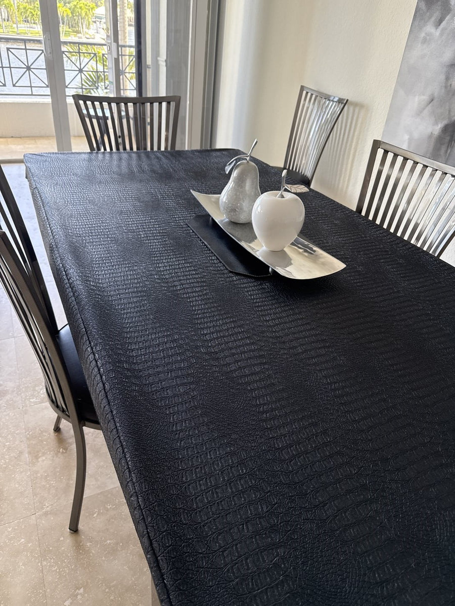 Vinyl Fitted Tablecloth With Flannel Backing, High End