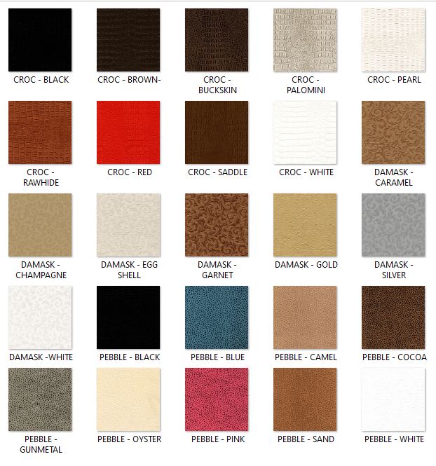 High End 12 Gauge Vinyl Samples