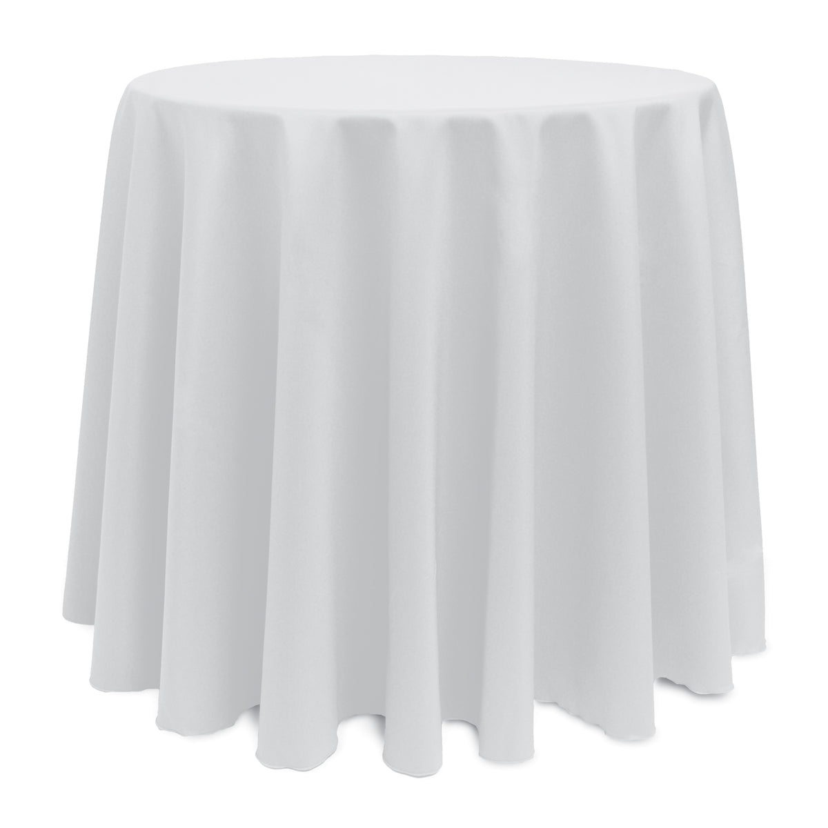 Black 72" Round Poly Premier Tablecloth With Umbrella Hole, Slit & Vel
