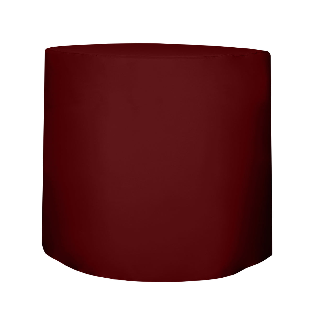 Cherry Red 30" x 42" Round Flat Wrap Barrel Poly Premier Fitted Tablec