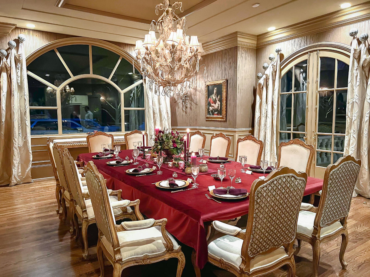 Plush Rectangular Velvet Tablecloth