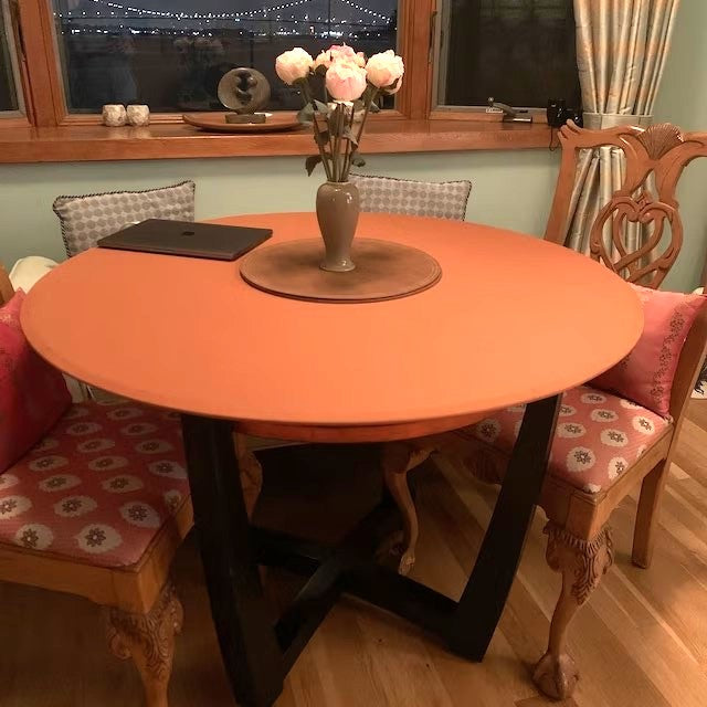 Polyester Round Fitted Tablecloth With Elastic