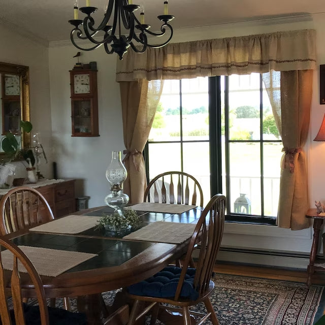 Light Colored Burlap Curtains