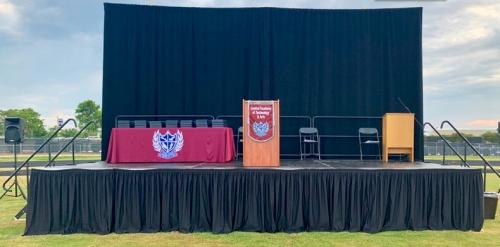 Stage Skirt Shirred Pleat, Poly Premier Stage Skirting