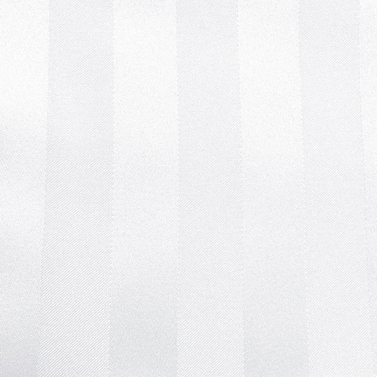 White 40" x 108" Rectangular Poly Stripe Tablecloth