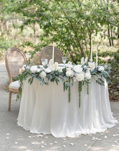 Sweetheart Table Tablecloth, Half Round Tablecloth