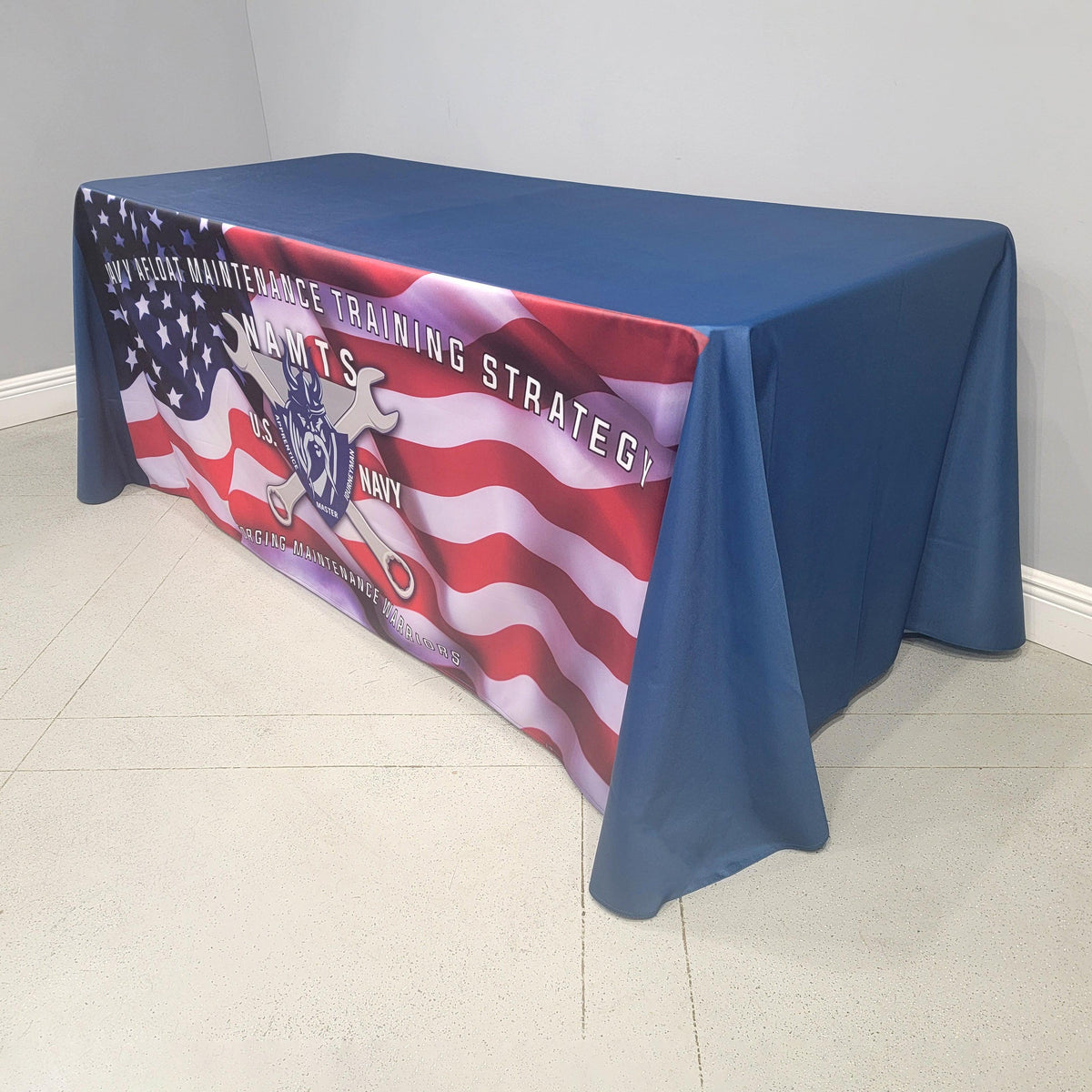 6' Logo Tablecloth, Full Color Front Panel Print