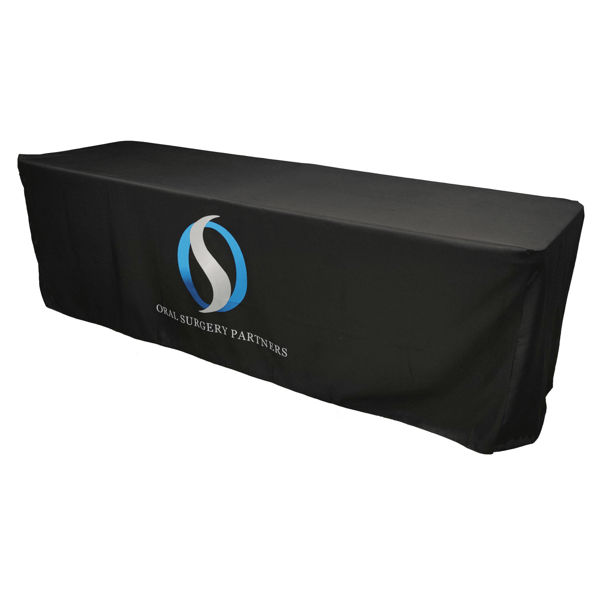 8' Custom Printed Liquid Repellent Fitted Table Cover - Front Panel Pr