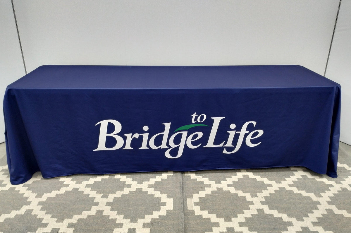 8' Logo Tablecloth, Front Panel Print