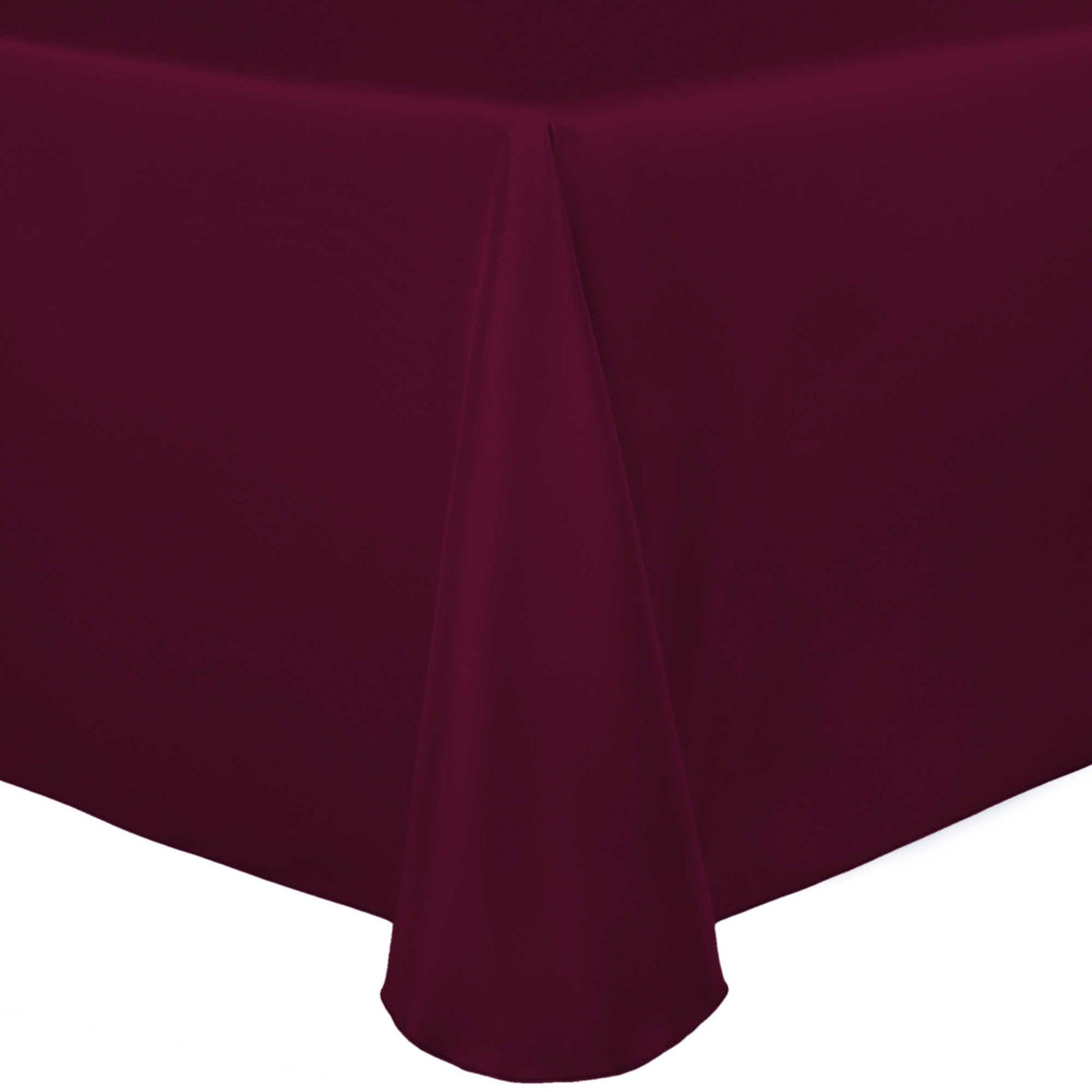Burgundy 90" x 156" Rectangular Duchess Satin Tablecloth