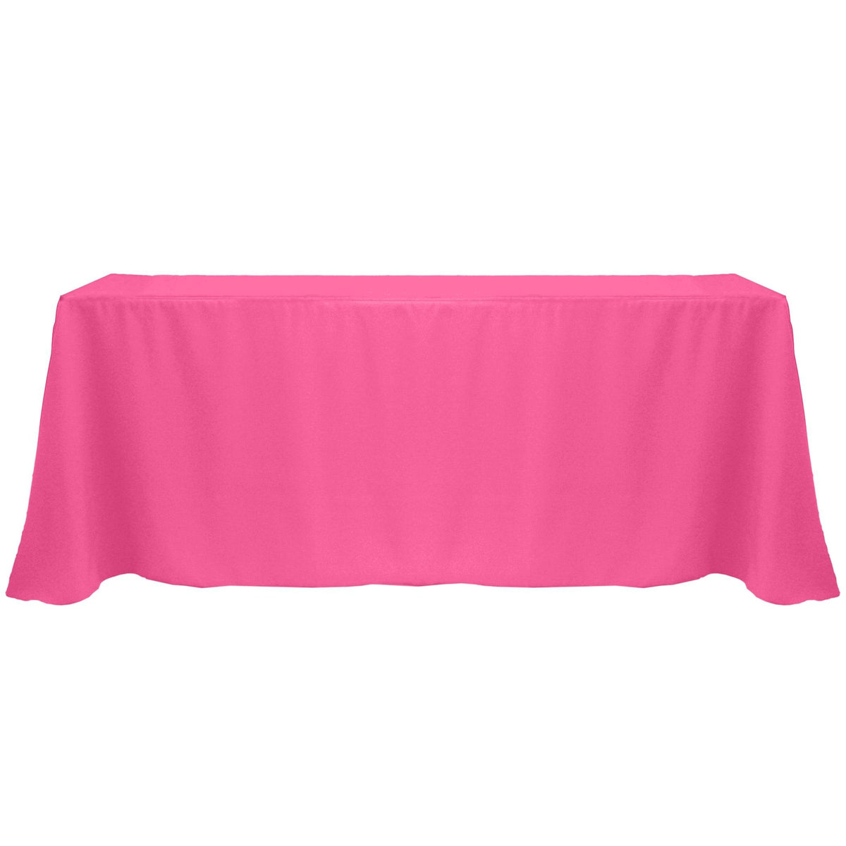 Raspberry 90" x 132" Rectangular Poly Premier Tablecloth