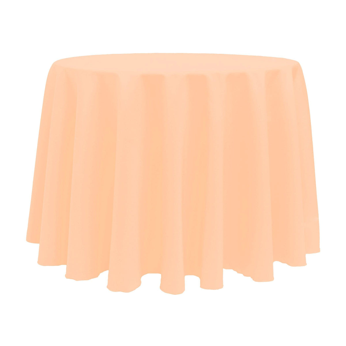 Ice Peach 132" Round Poly Premier Tablecloth