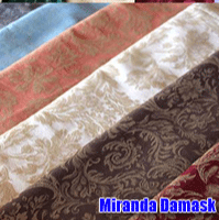 Miranda Damask Fabric By The Yard
