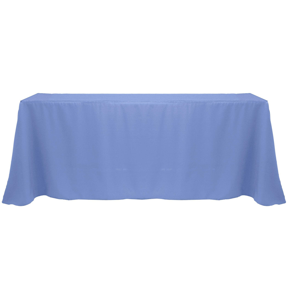 Periwinkle 90" x 132" Rectangular Poly Premier Tablecloth