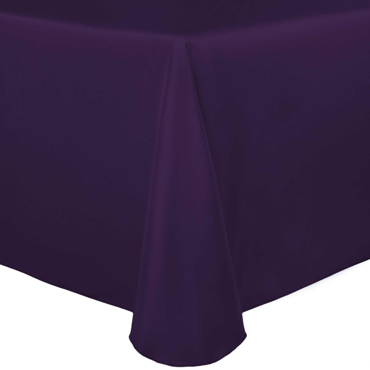 Plum 90" x 156" Rectangular Duchess Satin Tablecloth