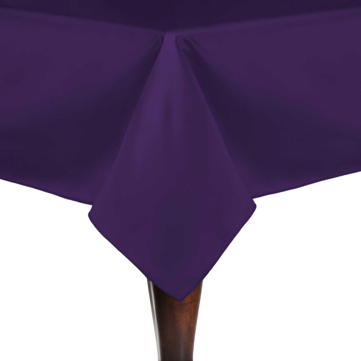 Plum 90" x 90" Square Duchess Satin Tablecloth