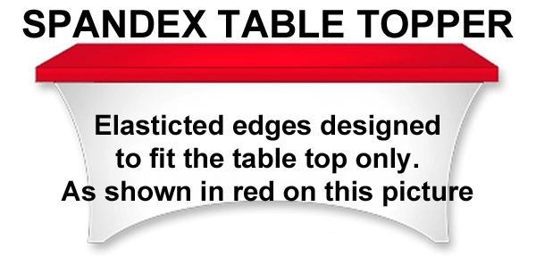Rectangular Spandex Table Topper With Elastic
