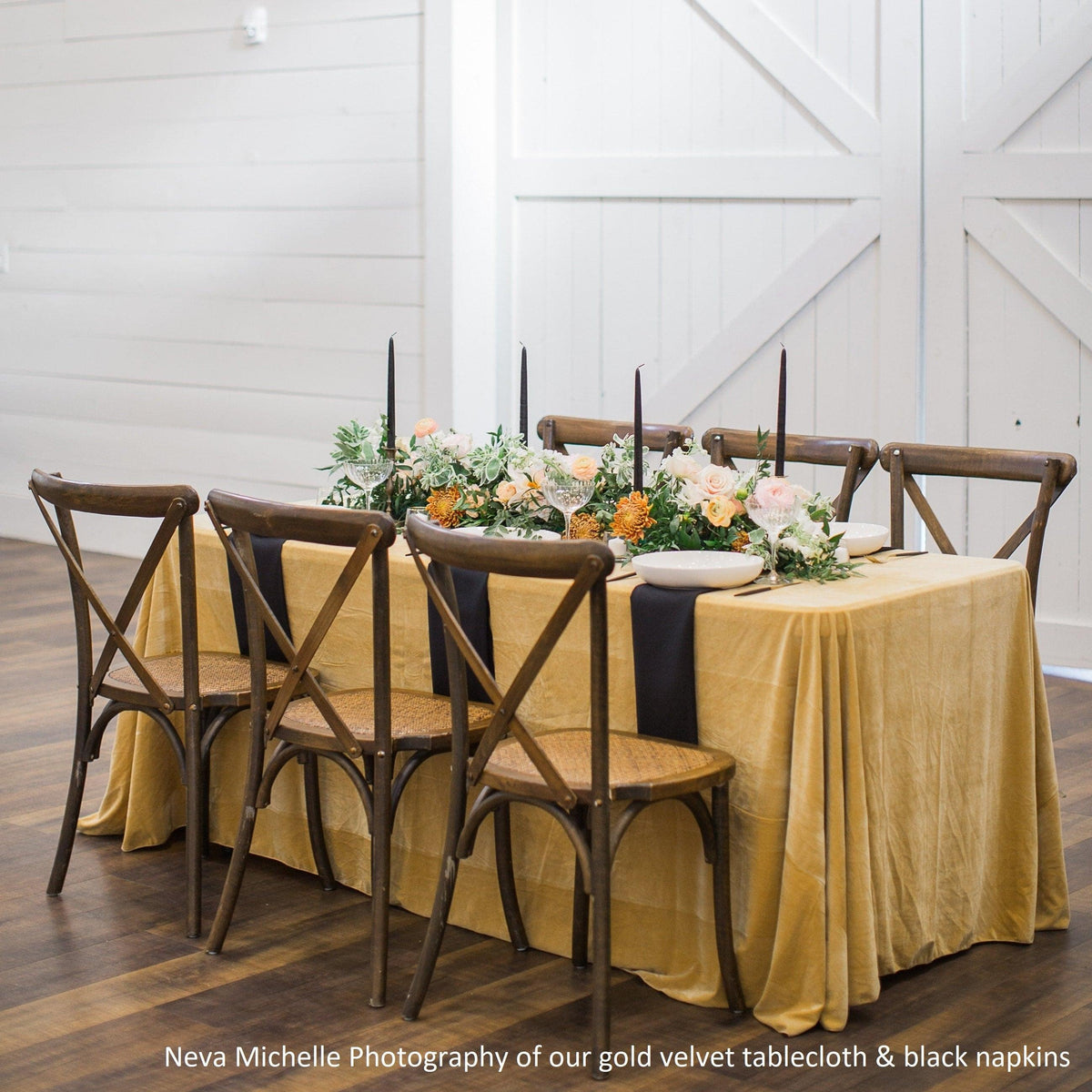 Plush Rectangular Velvet Tablecloth