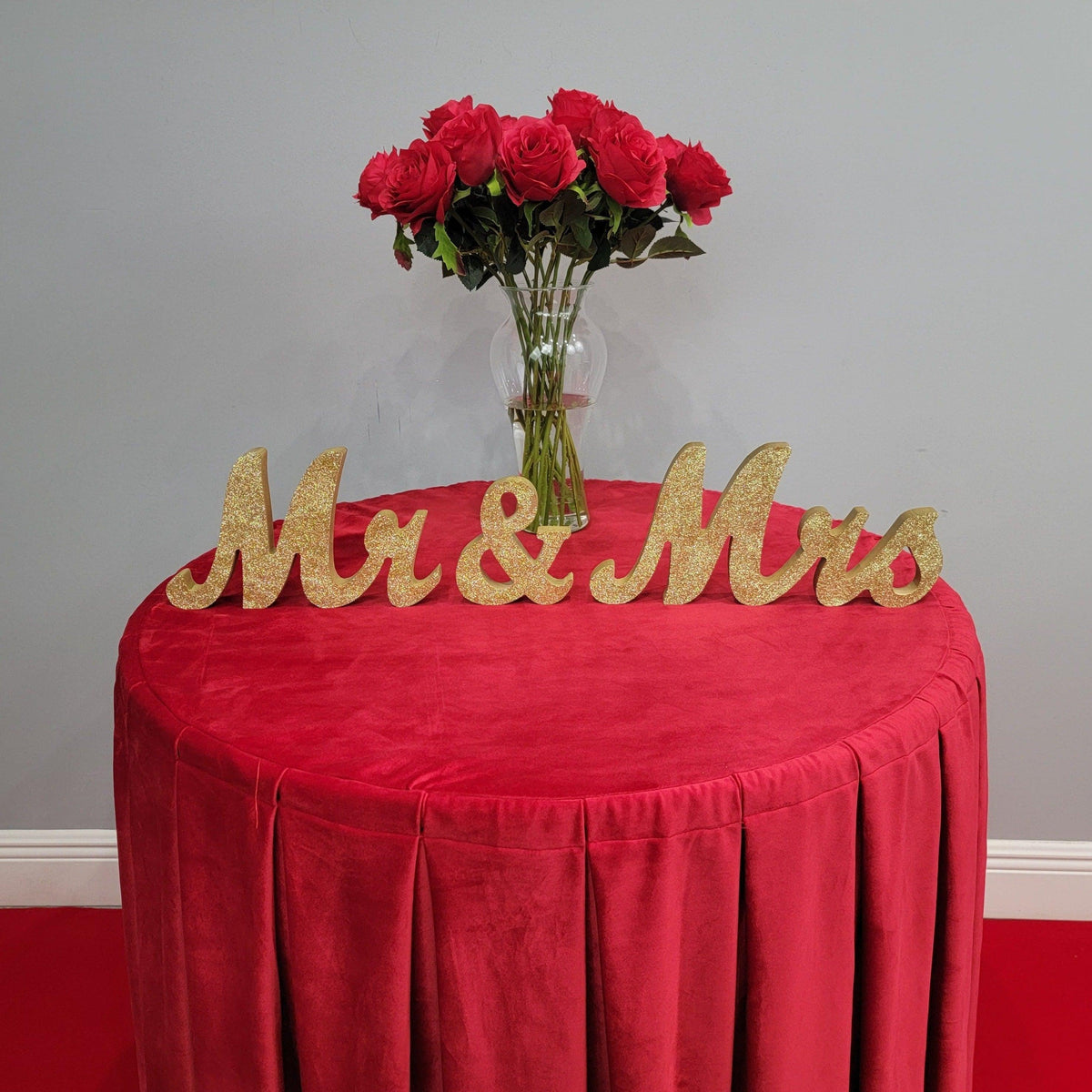 Round Fitted Tablecloth 42" Height Velvet