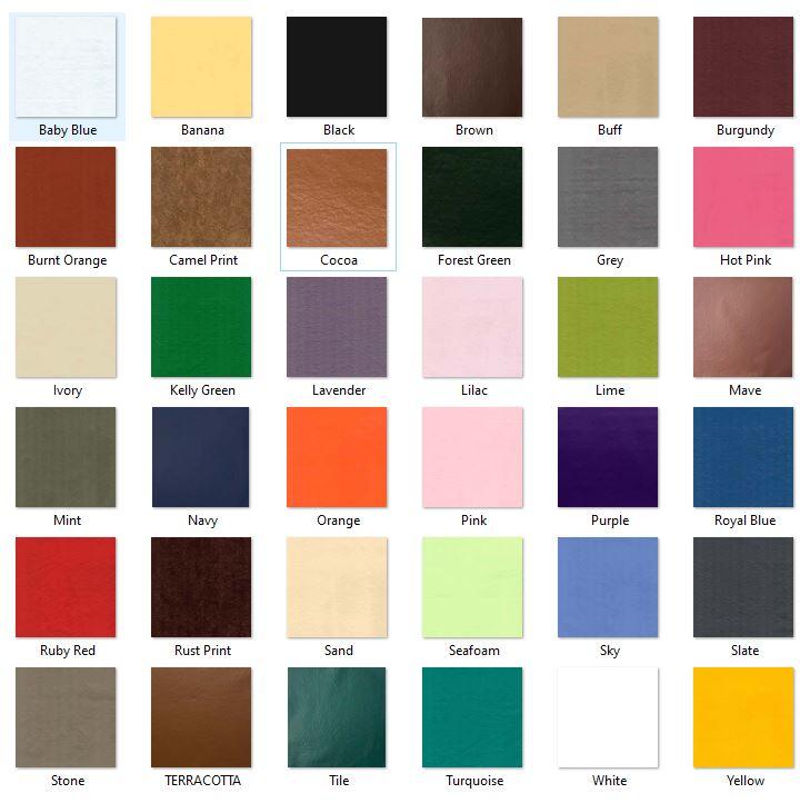 Standard 6 Gauge Vinyl Samples