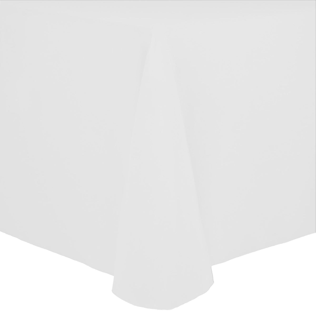 Outlet White 60" x 120" Rectangular Spun Poly Tablecloth